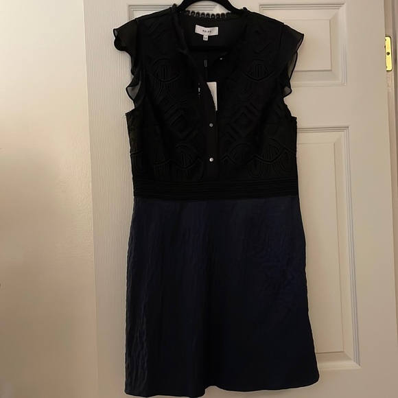 Reiss | Dresses | Reiss Size Blacknavy Fit Flare One Dress | Poshmark